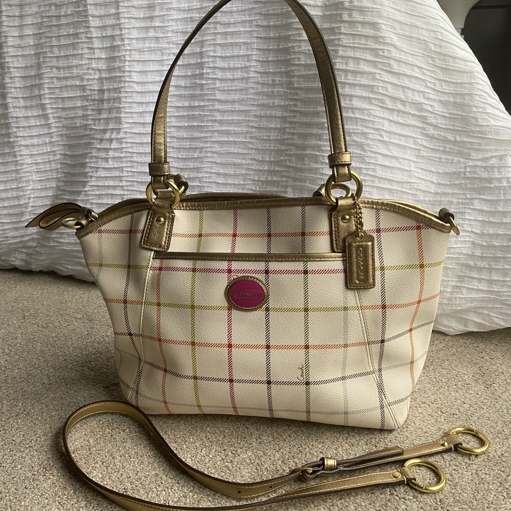 Coach Peyton Tattersall Shoulder Bag - Gem